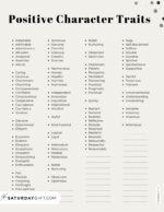 Positive Character Traits List - 100 Good Qualities & Examples ...