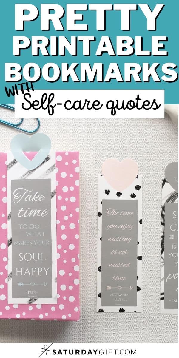Cute Bookmarks With Self Care Quotes {+Free Printables}