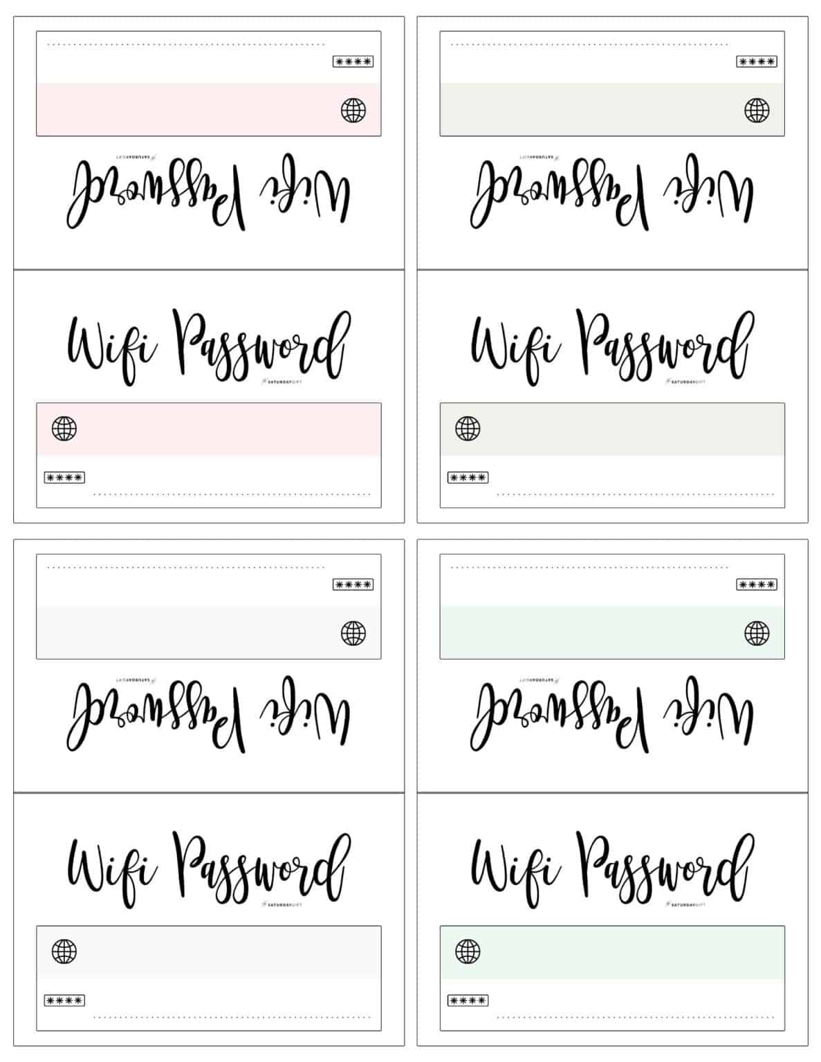 WiFi Password Sign - 11 Cute & Free Printable Templates