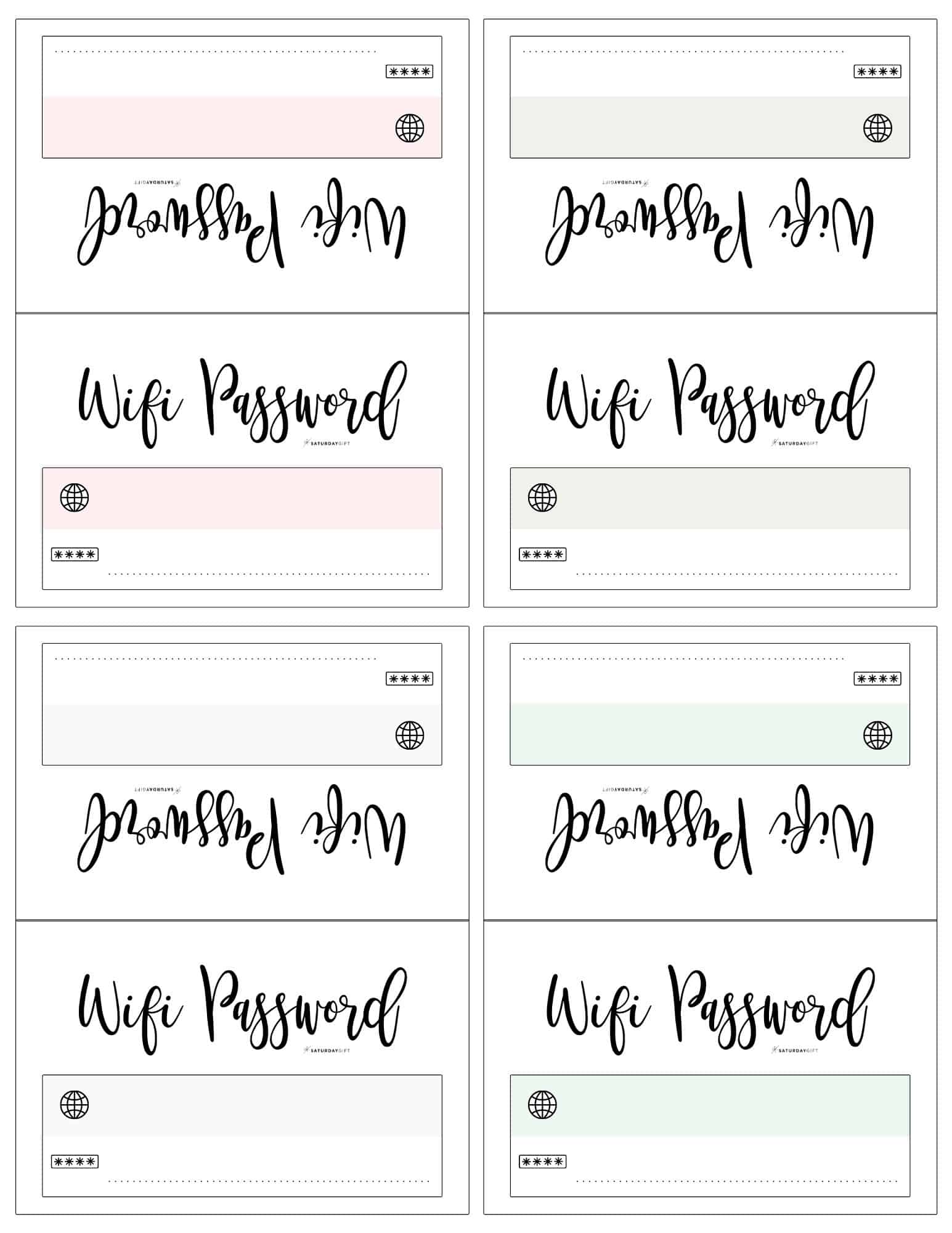 WiFi Password Sign - 11 Cute & Free Printable Templates