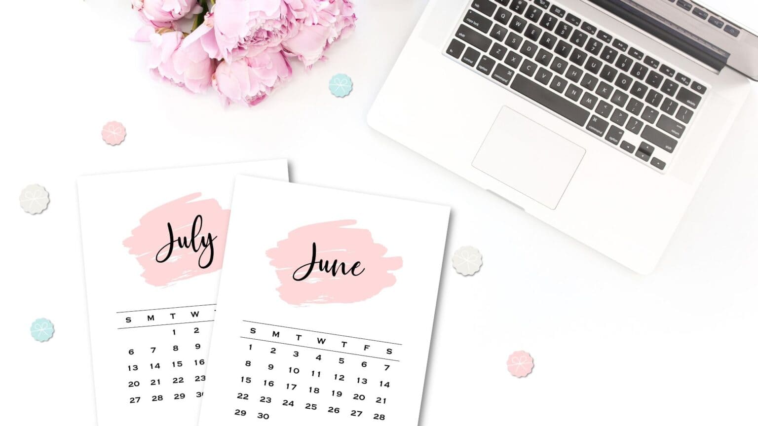 Pink Calendar 2025 - Cute & Free Printables | SaturdayGift