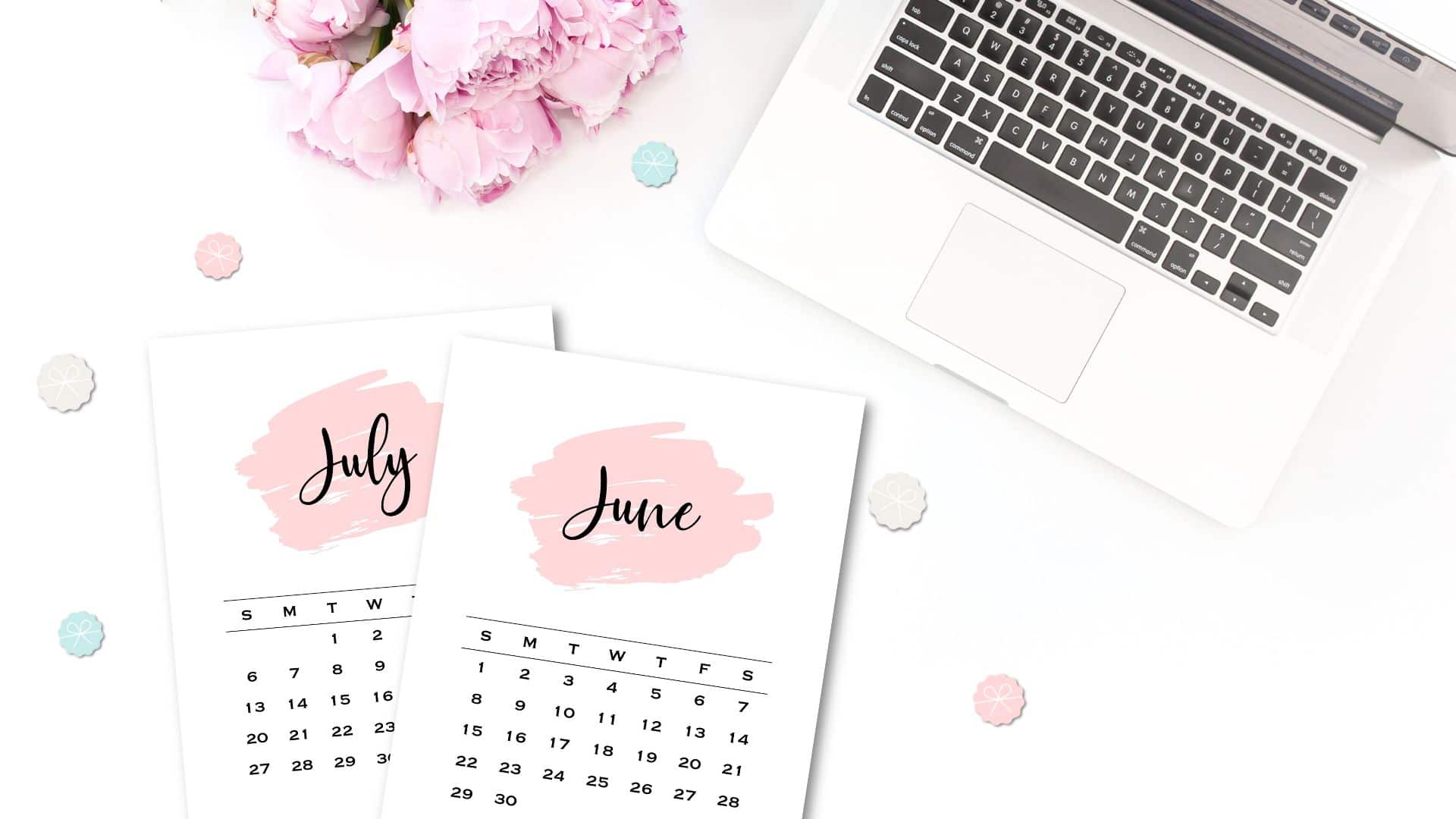 Pink Calendar 2025 - Cute & Free Printables | SaturdayGift