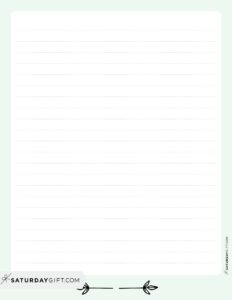 Printable Letter Paper - 37 Cute & Decorative Writing Papers | SaturdayGift
