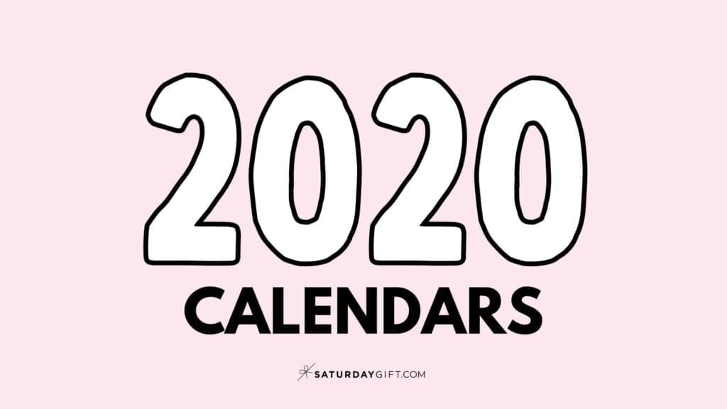 2020 Calendar – Free Printable Monthly Calendars (PDF)