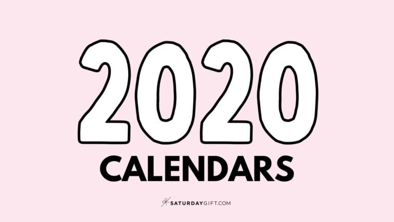 2020 Calendar – Free Printable Monthly Calendars (PDF)