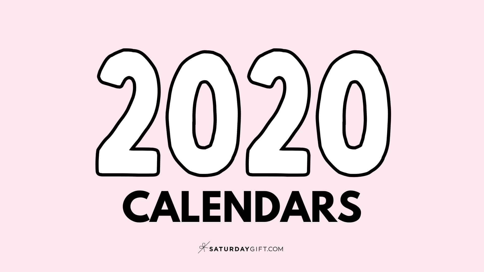 2020 Calendar – Free Printable Monthly Calendars (PDF)