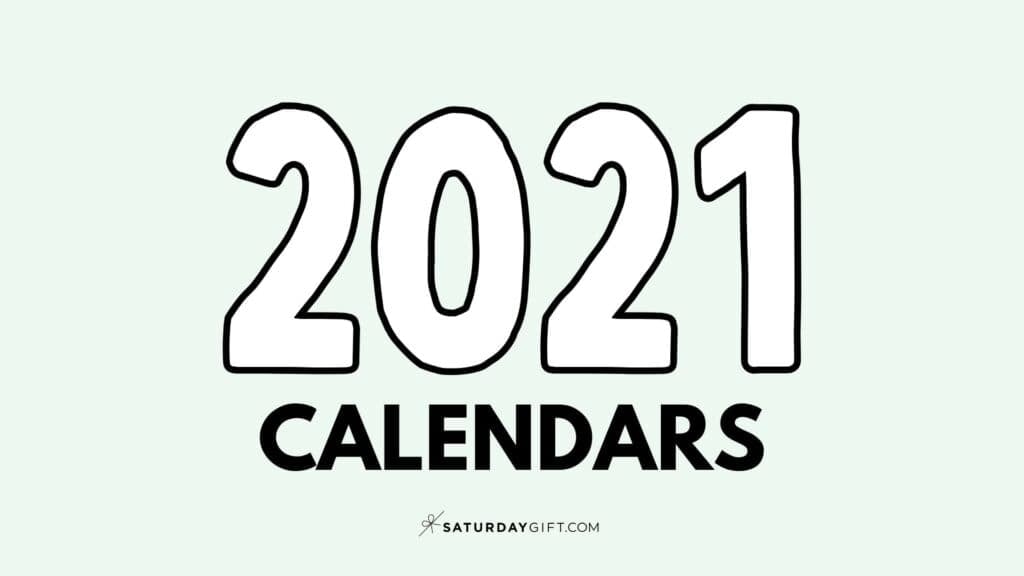 2021 Calendar – Free Printable Monthly Calendars (PDF)