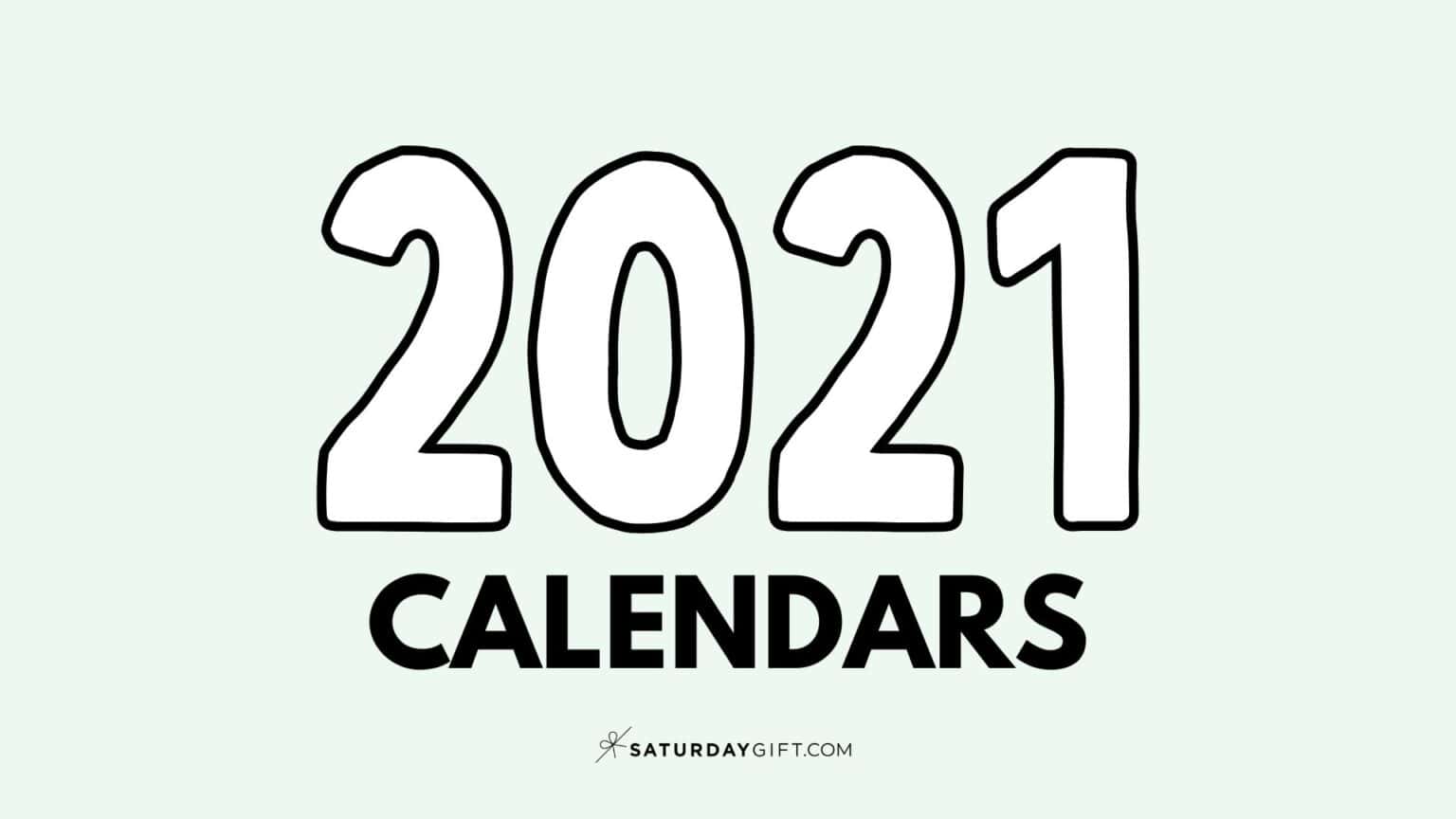 2021 Calendar – Free Printable Monthly Calendars (PDF)
