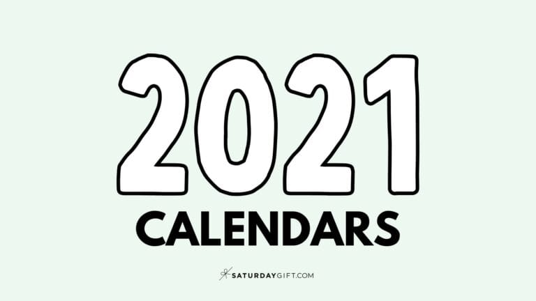 2021 Calendar – Free Printable Monthly Calendars (PDF)