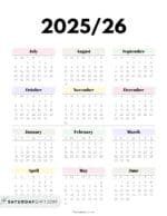 25/26 School Year Calendar printables - 17 Academic Calendars 2025-2026