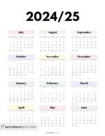 School Calendar Template - 17 Cute Printable Academic Calendars 2024/25