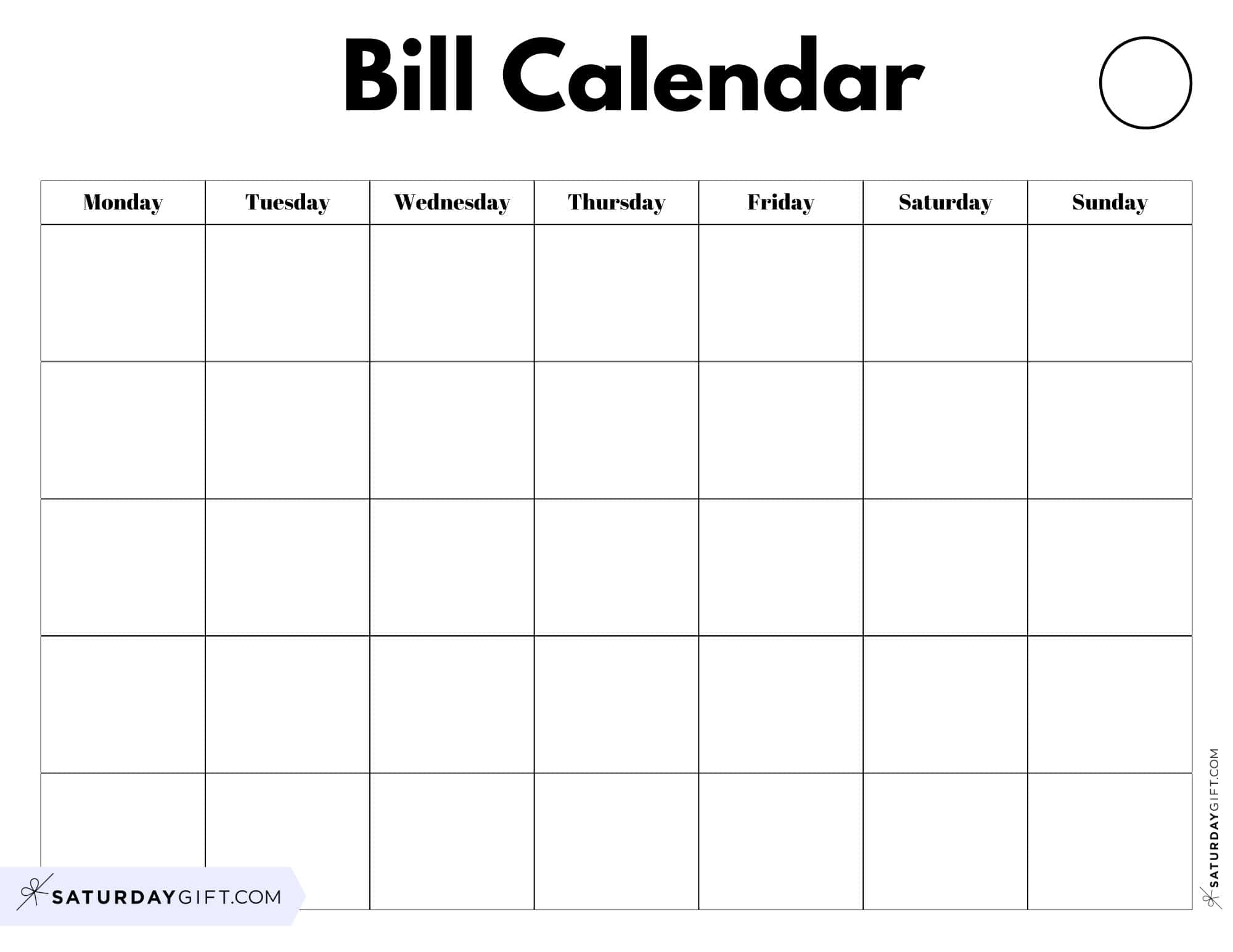 Bill Organizer Template - 39 Cute & Free Printable Bill Trackers