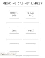 26 Free Printable Medicine Cabinet Labels - Simple, Elegant & Practical