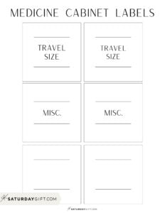 26 Free Printable Medicine Cabinet Labels - Simple, Elegant & Practical