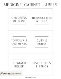26 Free Printable Medicine Cabinet Labels - Simple, Elegant & Practical