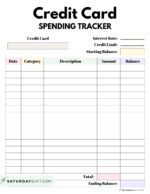 Printable Credit Card Spending Tracker + Tips