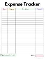Expense Tracker Printable - 26 cute & Free Spending Logs
