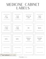26 Free Printable Medicine Cabinet Labels - Simple, Elegant & Practical