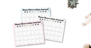 Moon observation journal - Log the phases of the moon (Free printables)