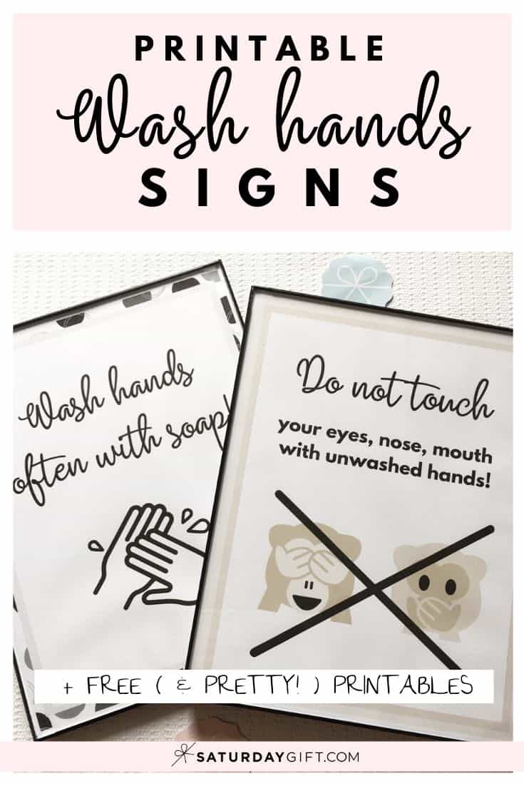 Printable Wash Hands Sign - Cute (& Free!) Wall Art Designs