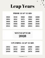 Leap Year List - When Is the Next Leap Year?