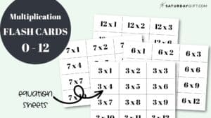 Free Printable Multiplication Flash Cards | SaturdayGift