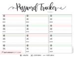 Password Tracker Printable - 15 Cute & Free Password Keepers