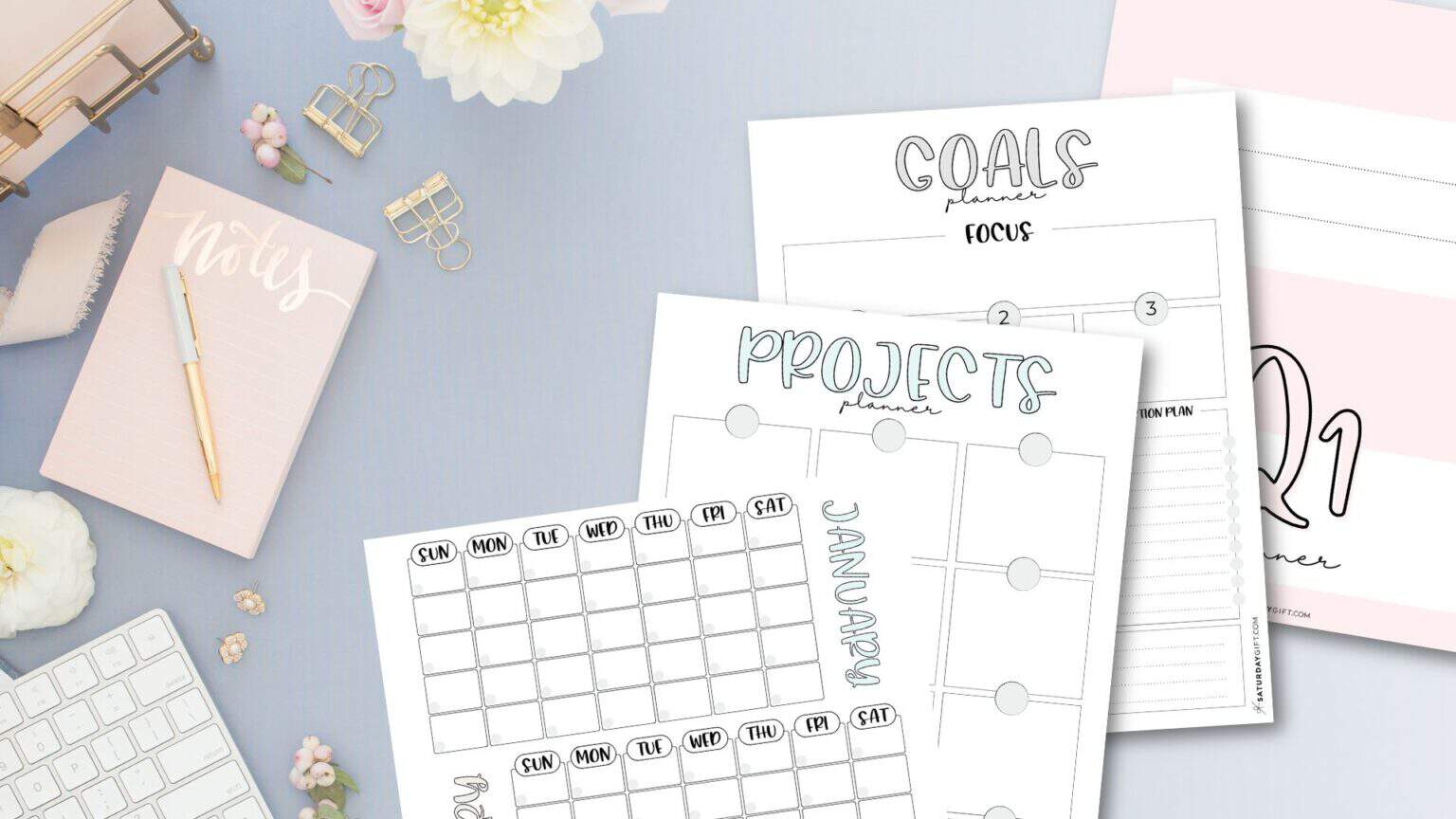Q1 Planner - 21 Cute & Free Printables