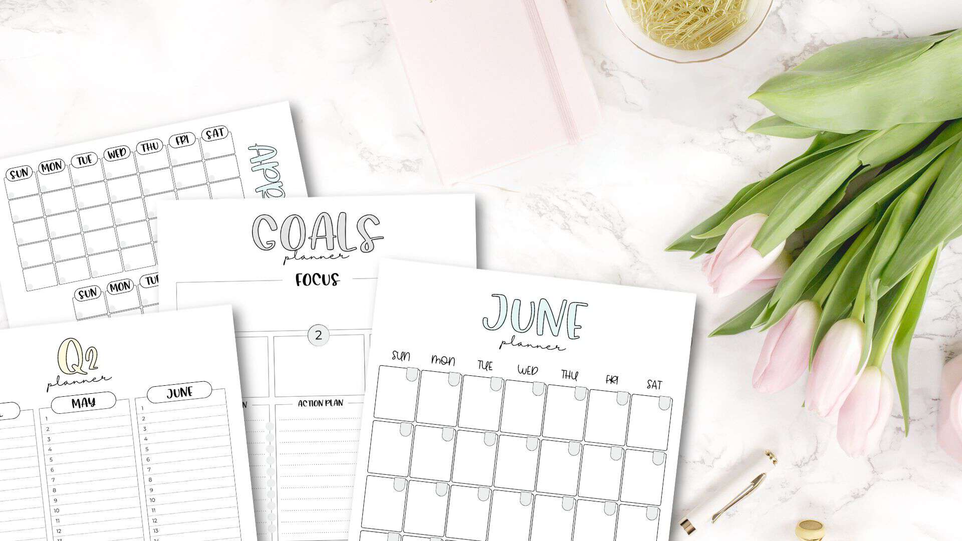 Q2 Planner - 21 Cute & Free Printables