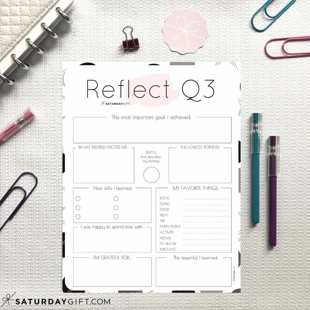 How to Review Your Life with the (Q3) Quarter Three Reflection Worksheet