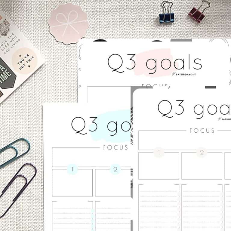 How to Set & Achieve Quarter Three Goals + Q3 Goals Worksheets