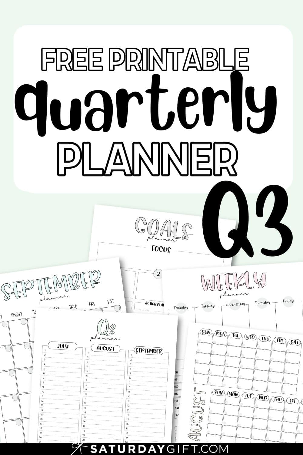 Q3 Planner - 21 Cute & Free Printables