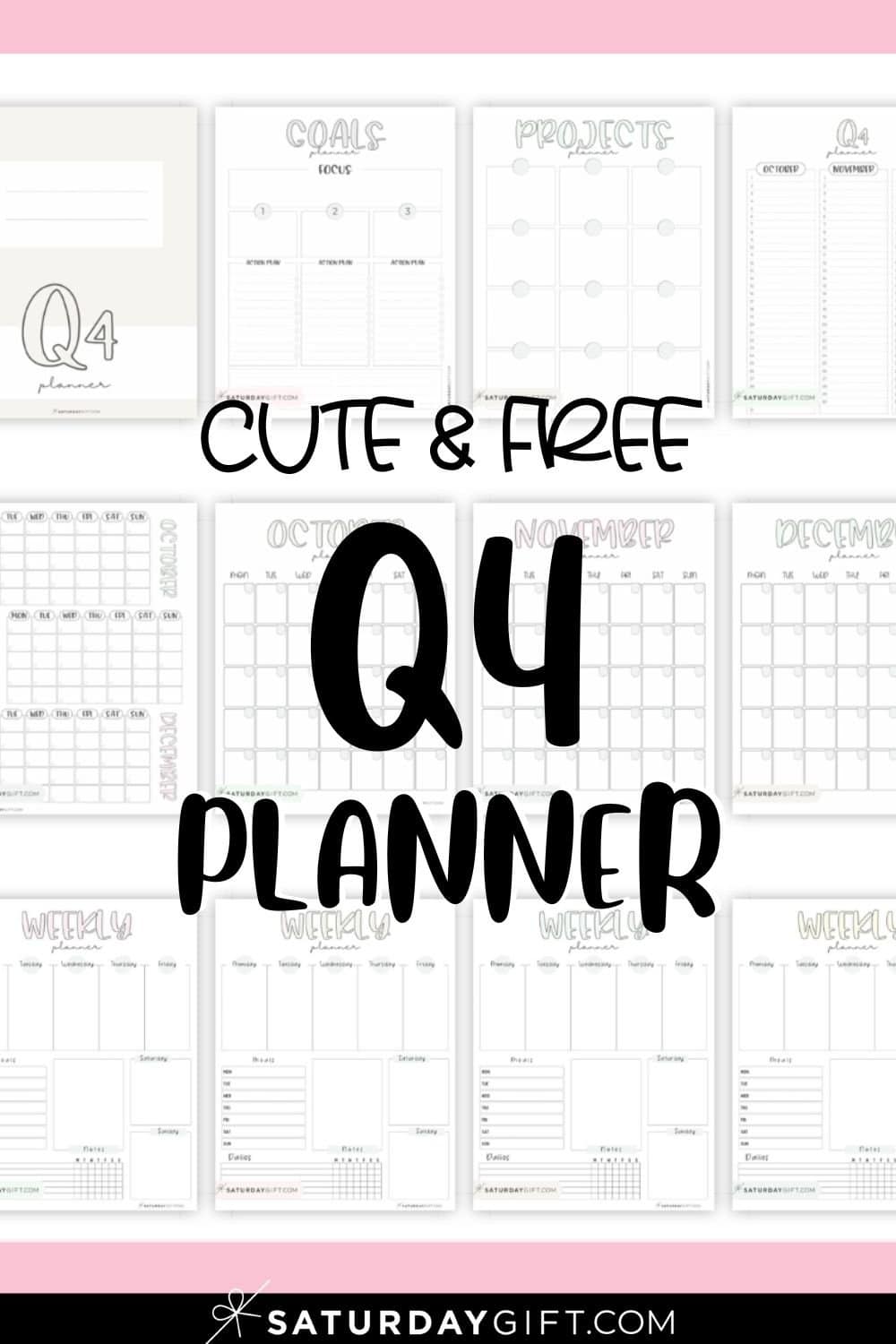 Q4 Planner - 21 Cute & Free Printables