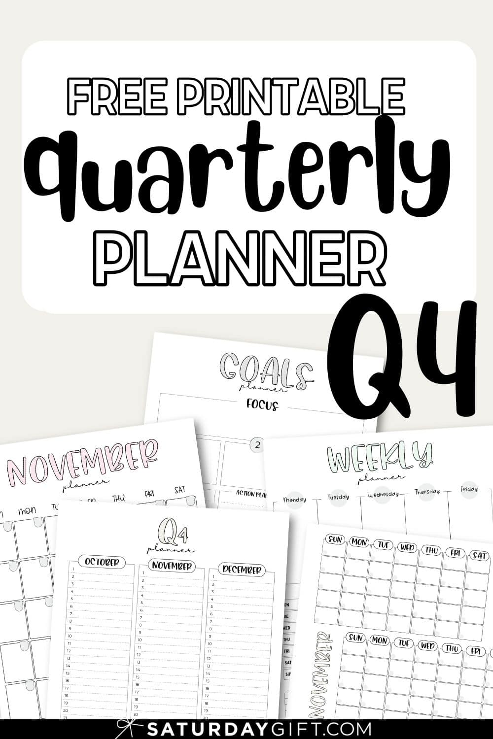 Q4 Planner - 21 Cute & Free Printables