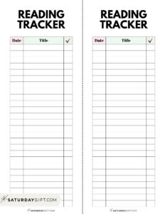 Free Book Tracker Templates - 35 Cute Reading Logs & Lists