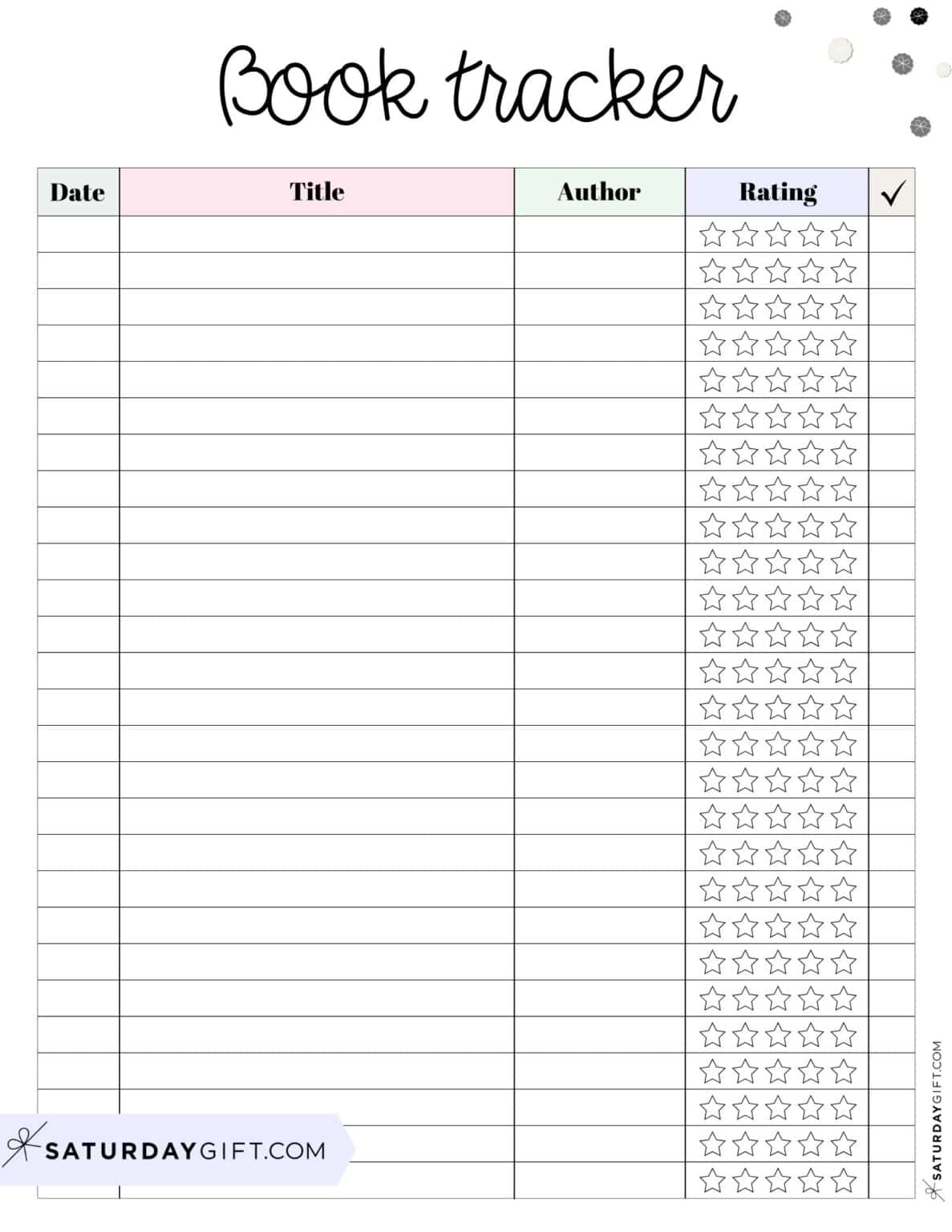 Free Book Tracker Templates - 35 Cute Reading Logs & Lists