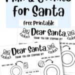 Milk & Cookies for Santa – Free Printable Christmas Eve Treat Mat