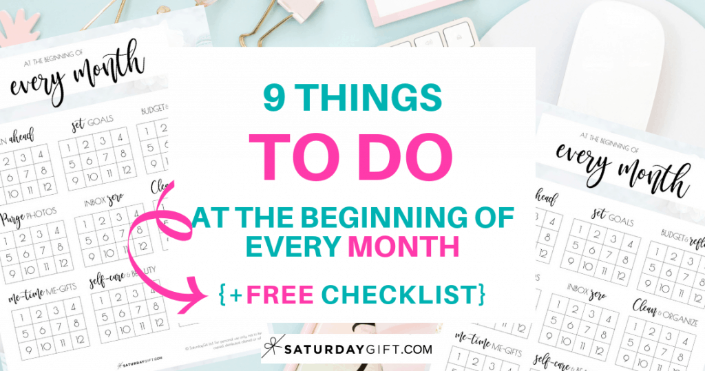 9 Things To Do At The Beginning of Every Month {+free checklist}
