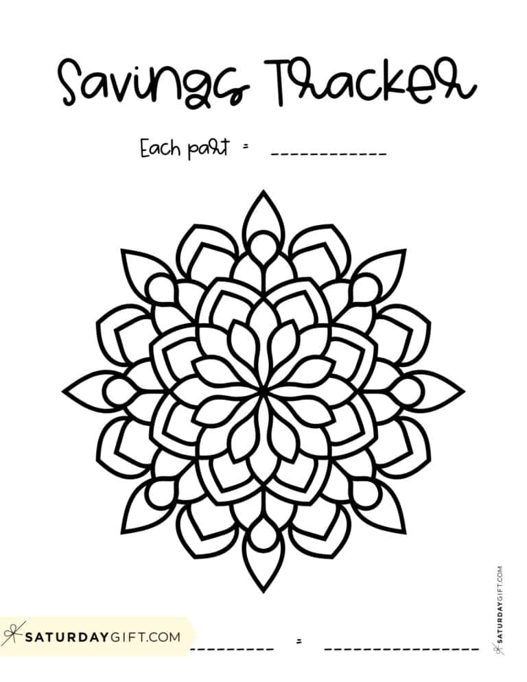 Savings Tracker Printable - 51 Cute & Free Templates