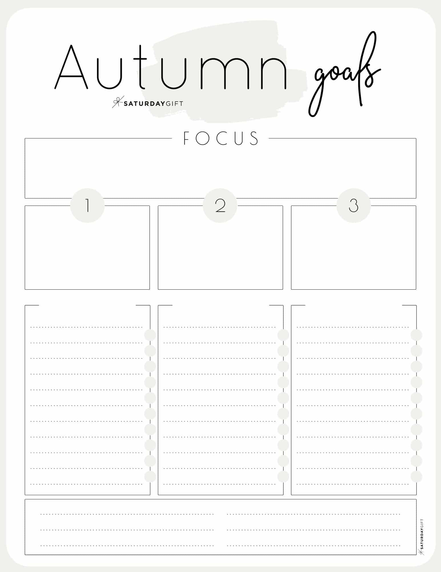 How to Set & Achieve Autumn Goals + Autumn Goals Worksheets