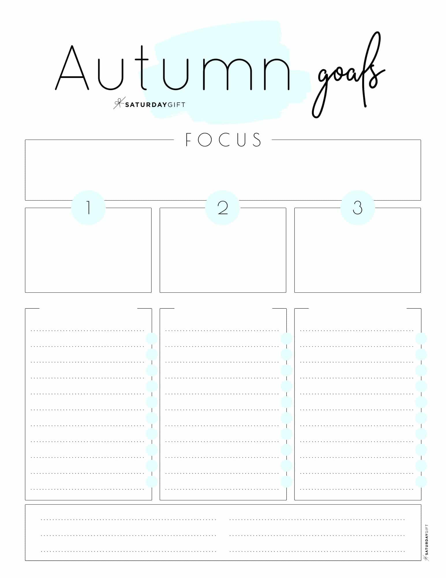 How to Set & Achieve Autumn Goals + Autumn Goals Worksheets