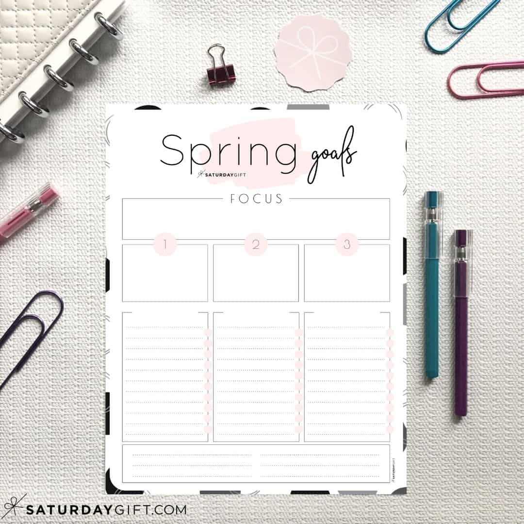 Set and Achieve Spring Goals {+printable worksheet}