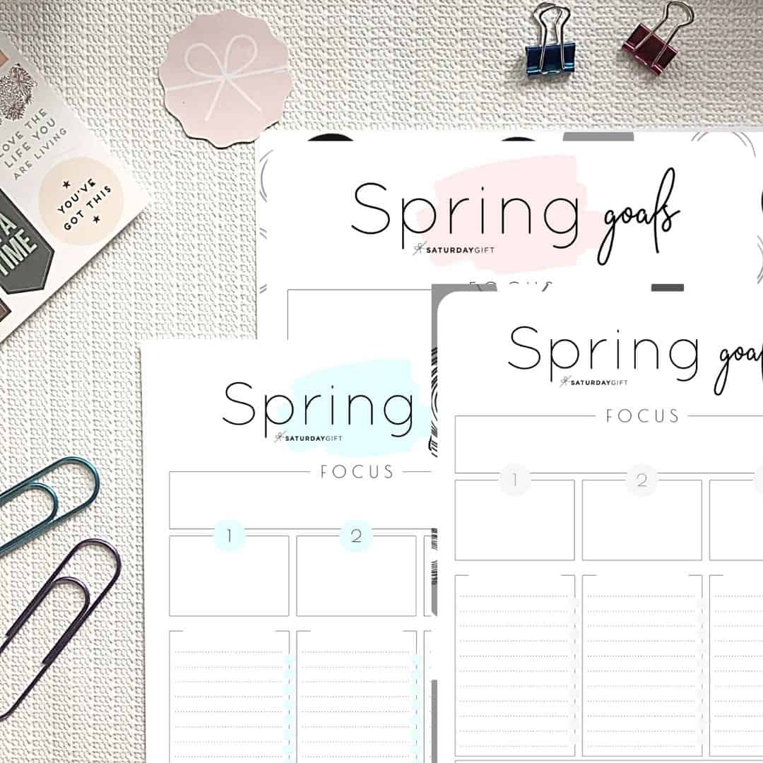 Set and Achieve Spring Goals {+printable worksheet}