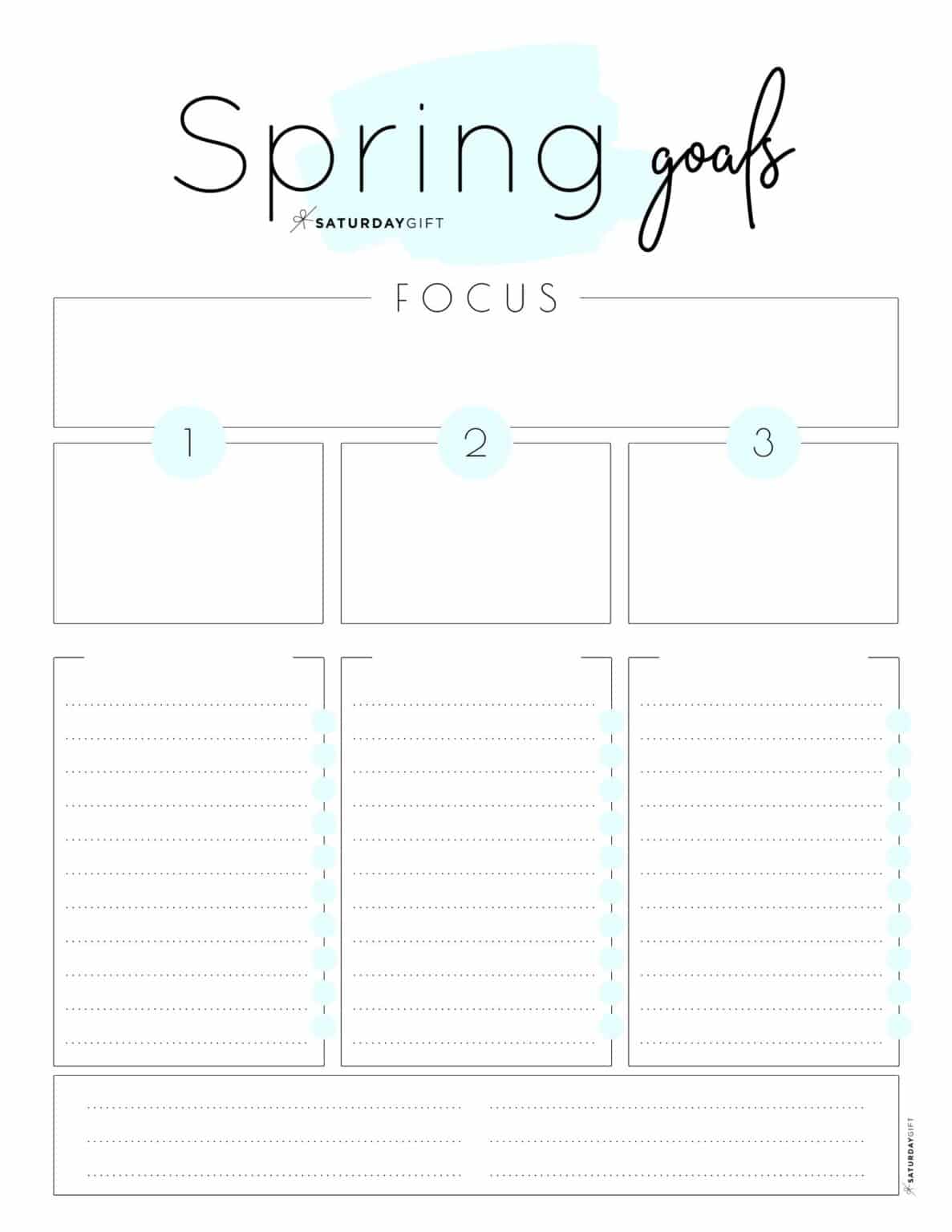Set and Achieve Spring Goals {+printable worksheet}