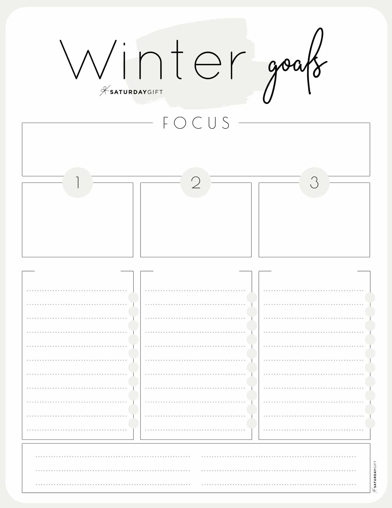 How to Set & Achieve Winter Goals + Winter Goals Worksheets