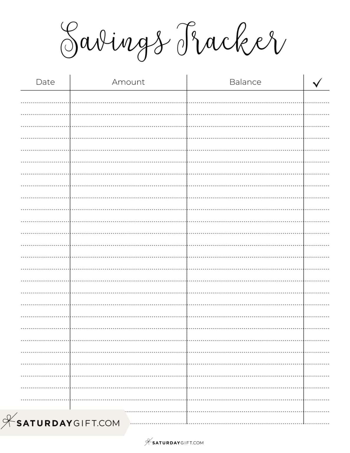 Savings Tracker Printable - 51 Cute & Free Templates