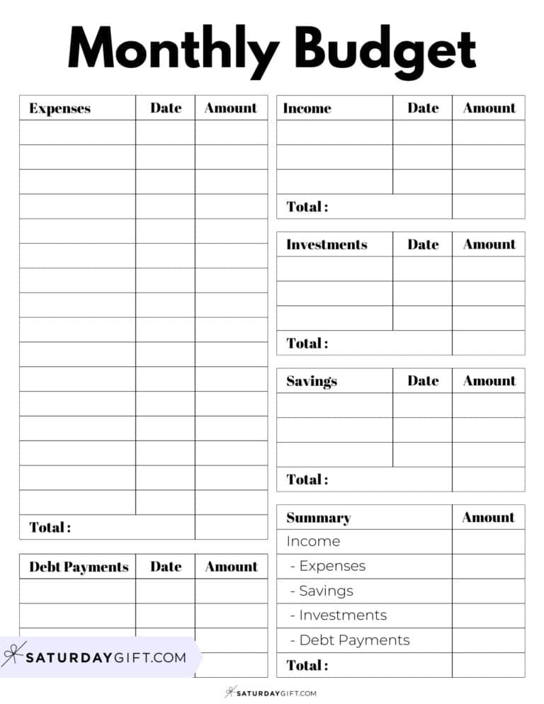 37 Budget Planners & Trackers - Cute & Free Printables