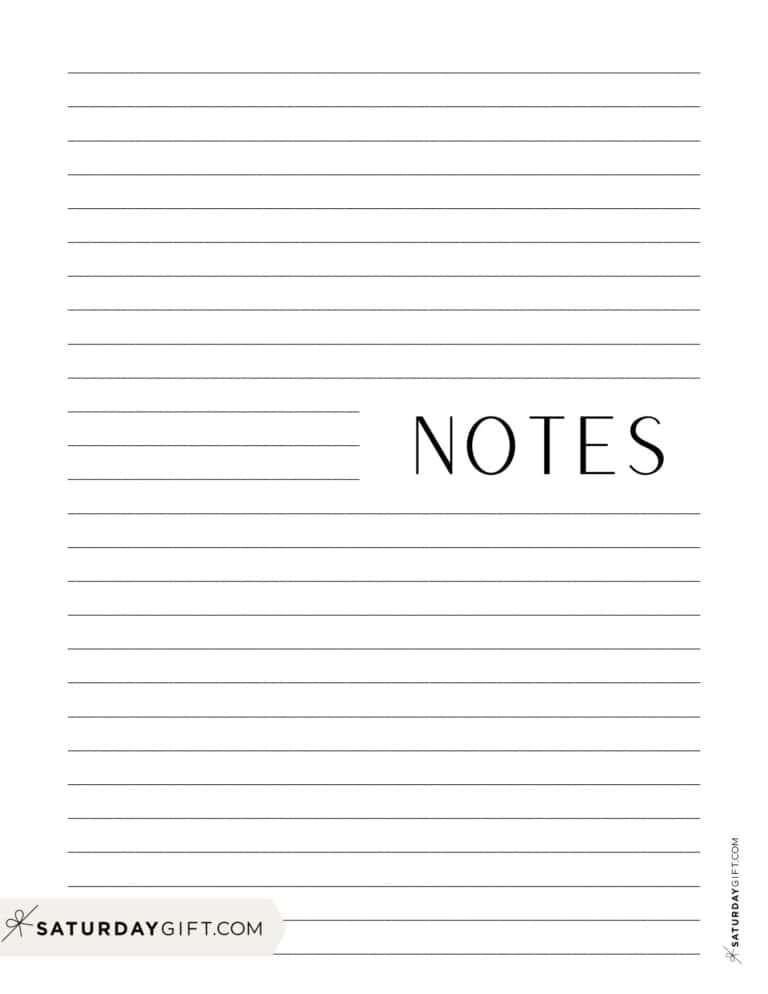 Note Pages - 43 Cute & Free Printable Note Paper Templates