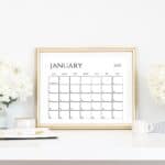 Minimalist Calendar 2026 - Free Printable Landscape Calendars