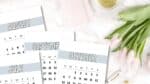 Grey Basic Calendar Template 2025 - Free Printable